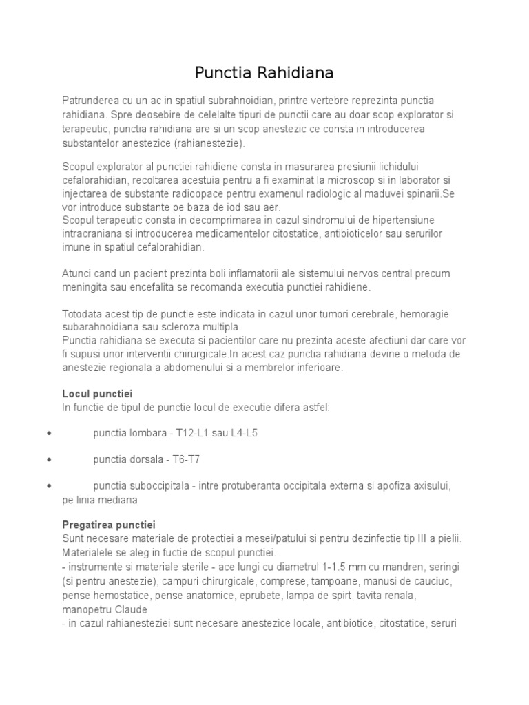 Punctia Rahidiana | PDF