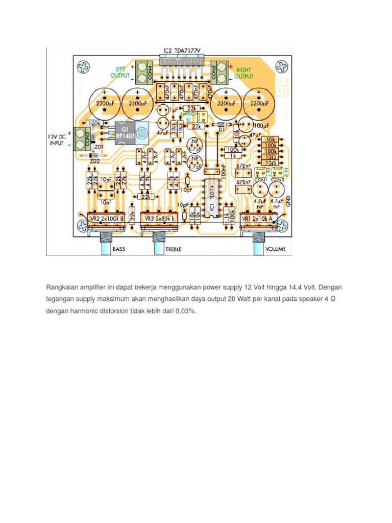 TDA7377 Circuit | PDF