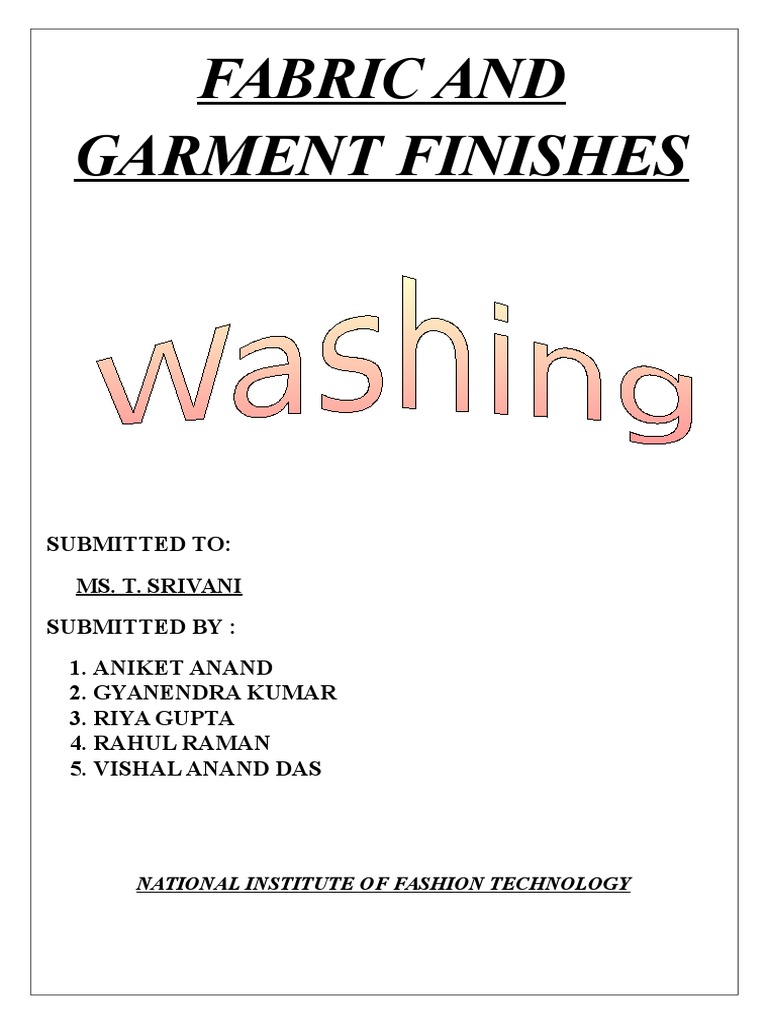 Introduction To Washing | PDF | Washing Machine | Industrial Processes