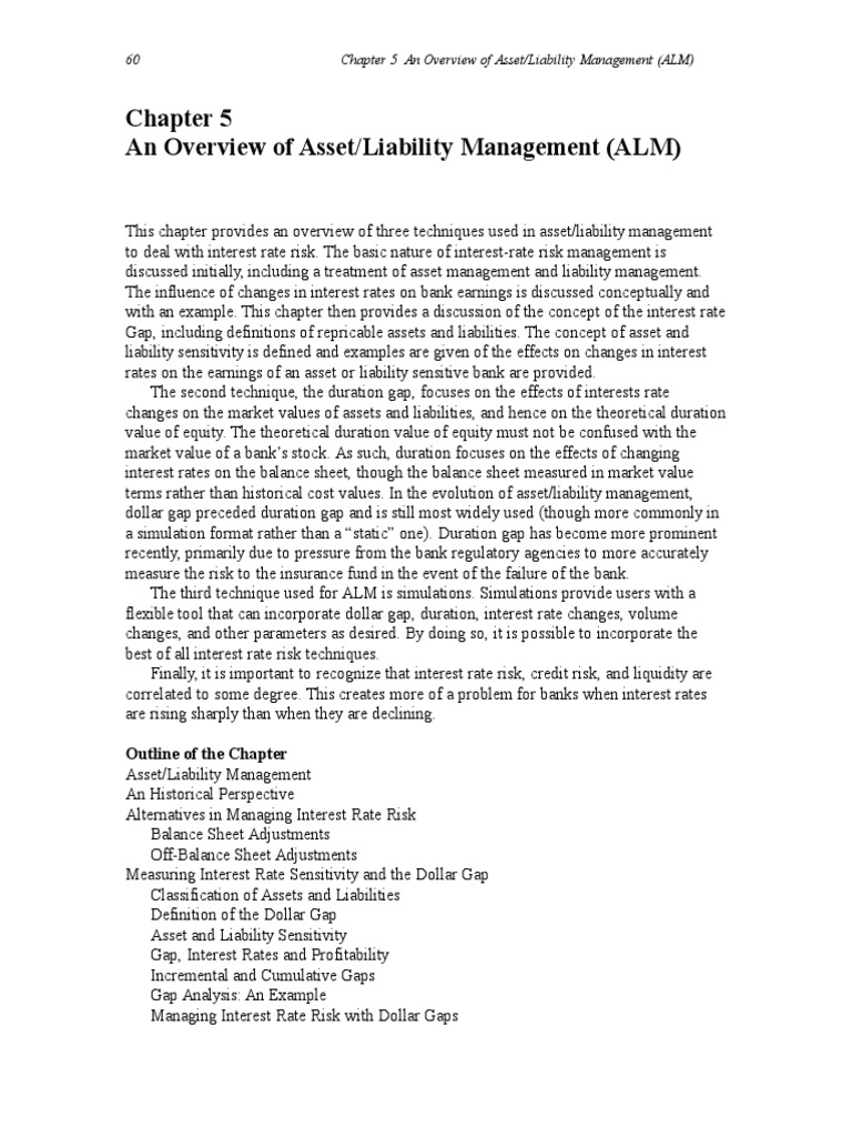 Asset/Liability Management Techniques Overview | PDF | Asset Liability ...