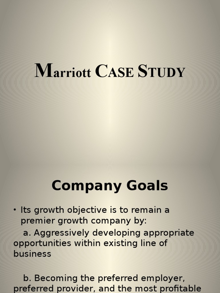 Marriott Case Study | PDF | Cost Of Capital | Market (Economics)