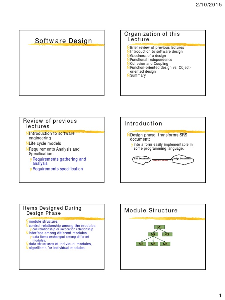 5 Software Design Pdf Modularity Object Computer Science