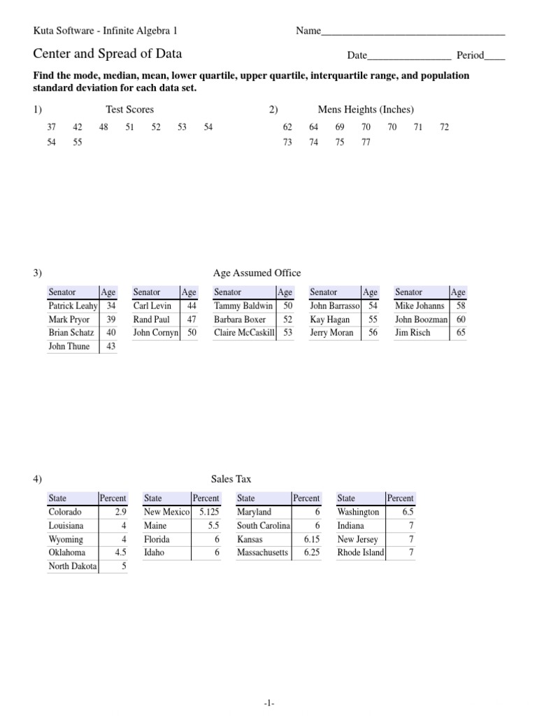 Center and Spread of Data | PDF | Statistical Analysis | Teaching ...