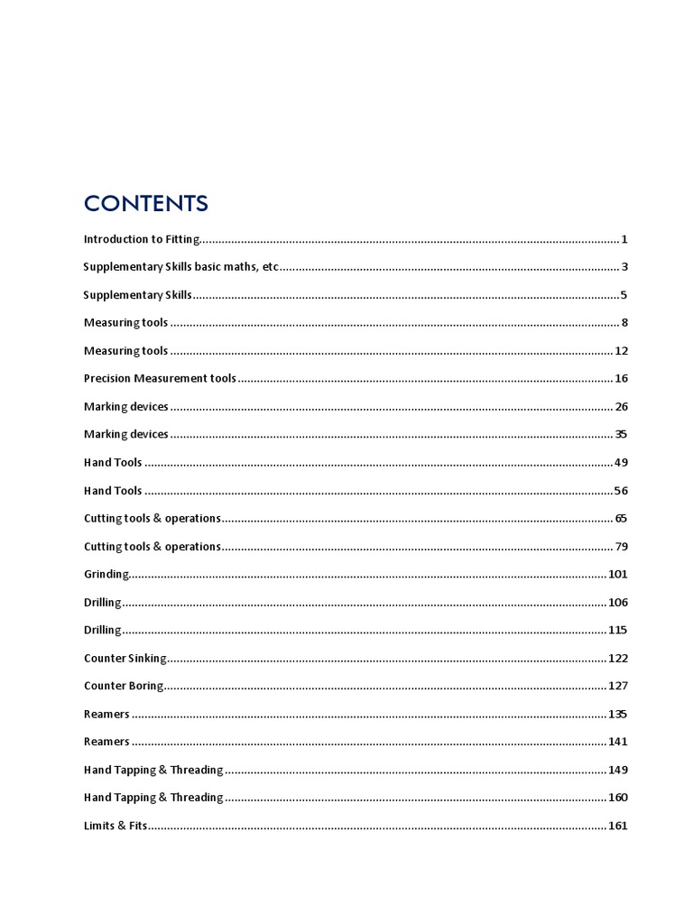 Basic Fitter | PDF | Area | Screw