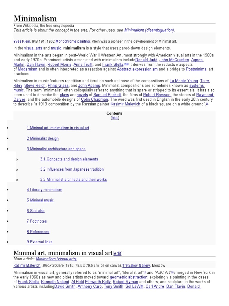 Minimalism | PDF | Minimalism | Style