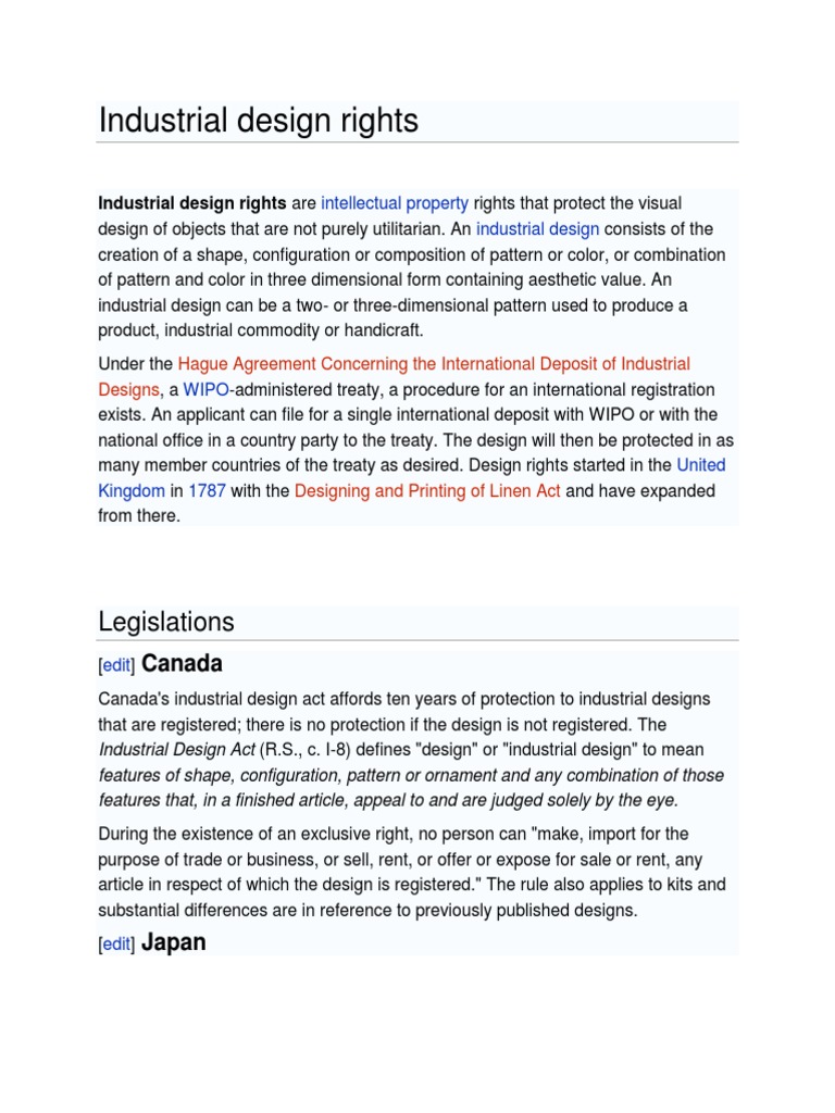 Industrial Design Rights | PDF | Trademark | Monopoly (Economics)