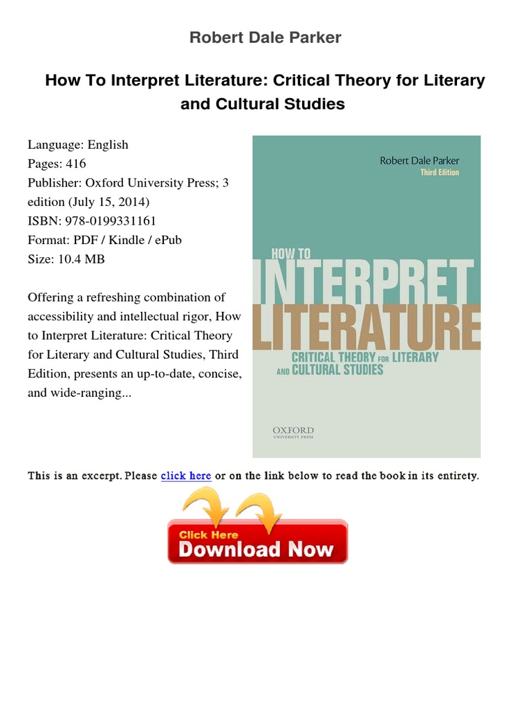 How To Interpret Literature Critical Robert Dale 15620467 | PDF ...