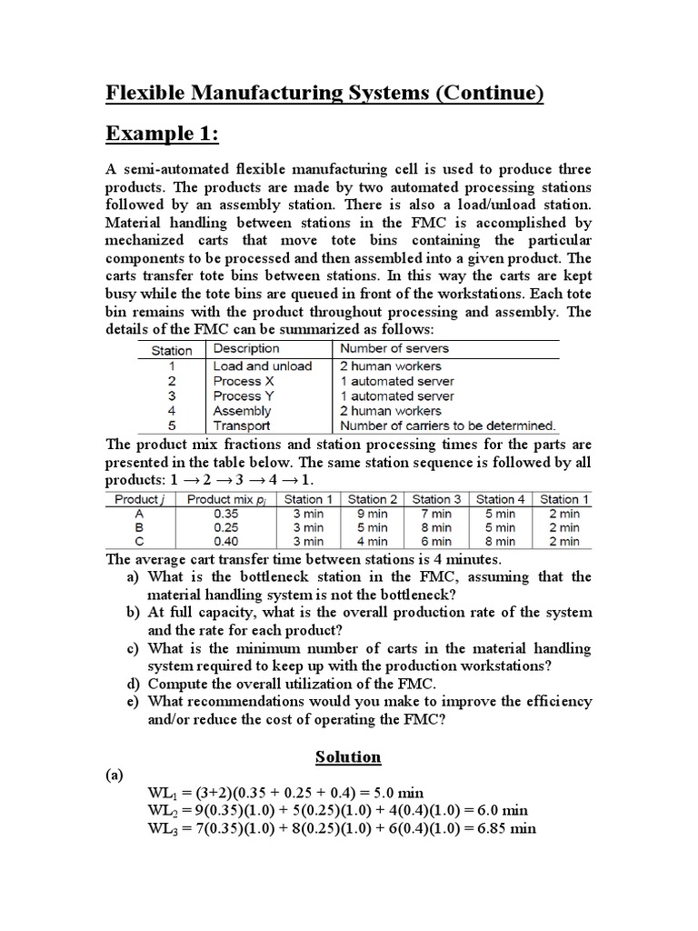 Examples FMS | PDF | Production And Manufacturing | Industries
