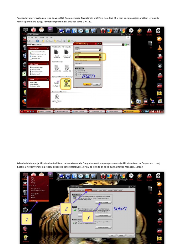 Formatiranje USB Flash Memorije U NTFS Sistem | PDF