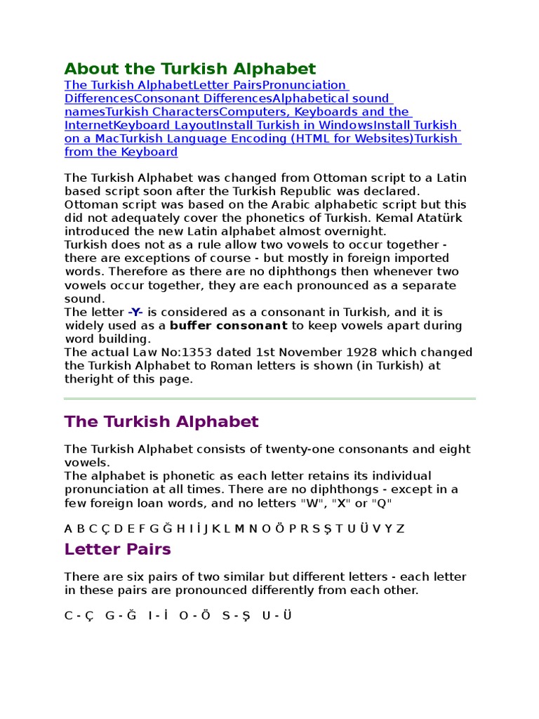 2 About the Turkish Alphabet | Alphabet | Computer Keyboard