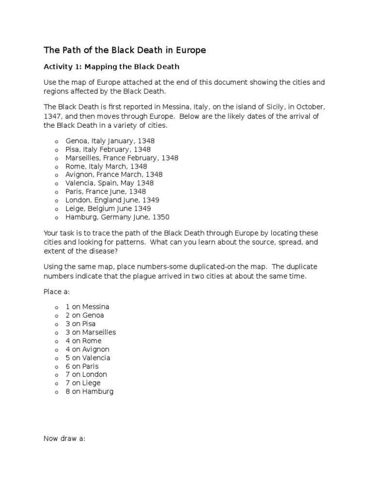 Mapping The Black Death | PDF