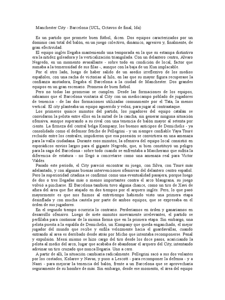 Nota Deportiva (Ejemplo) | PDF | Defensor (Asociación de Fútbol) | FC ...