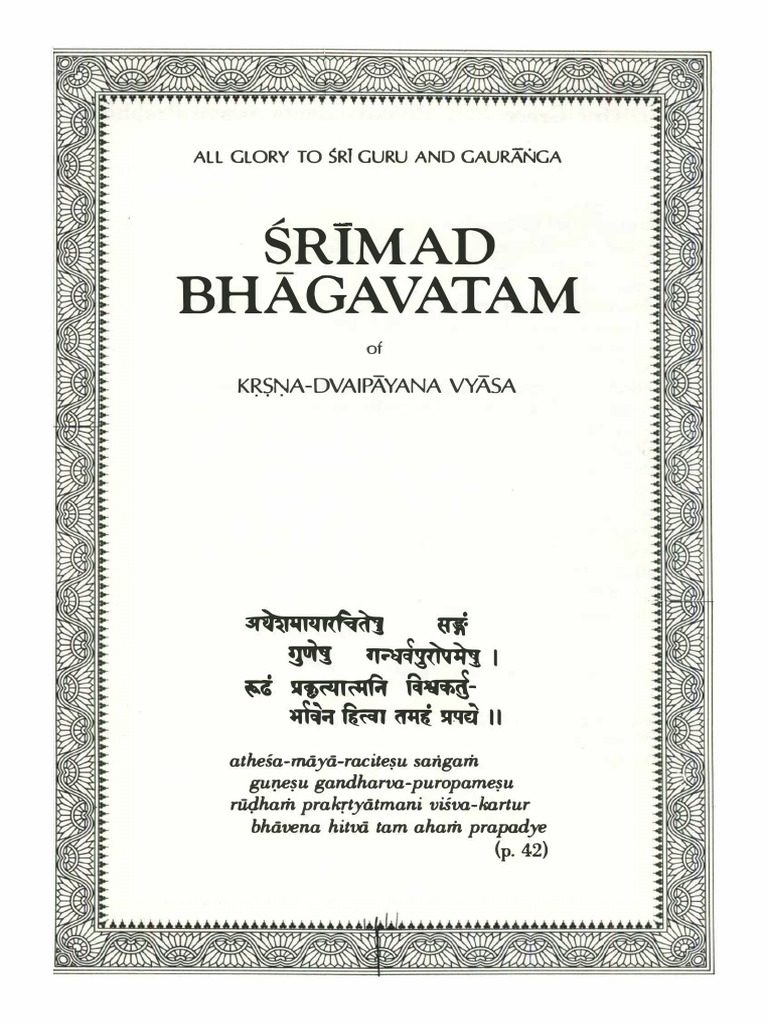Srimad Bhagavatam English 2015 | PDF | Religion & Spirituality