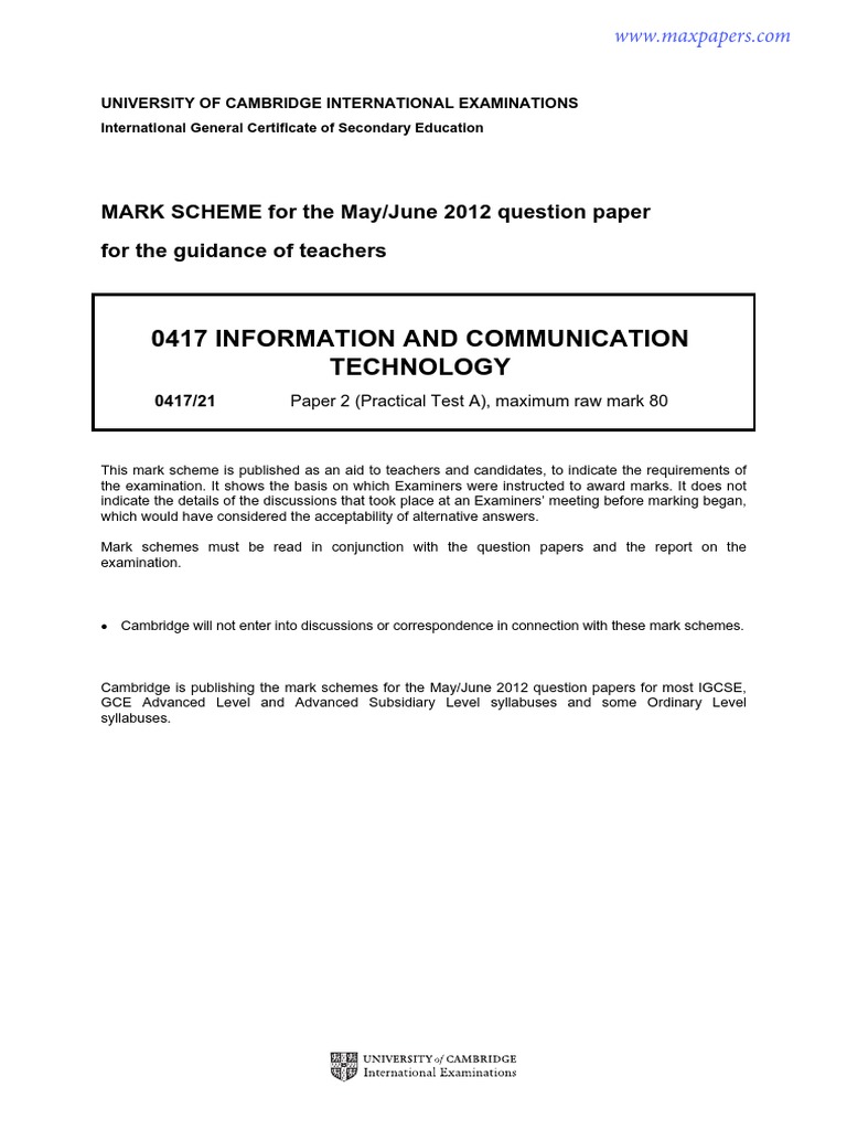 0417 s12 Ms 21 | PDF