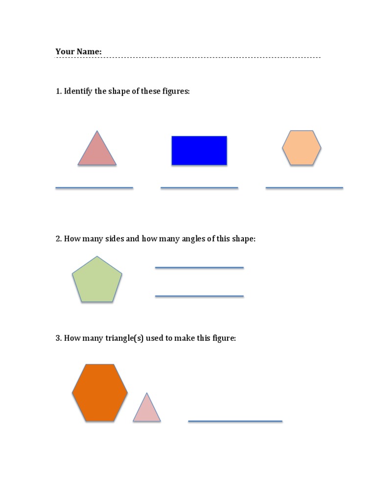 Geometry Shape Identification Practice | PDF