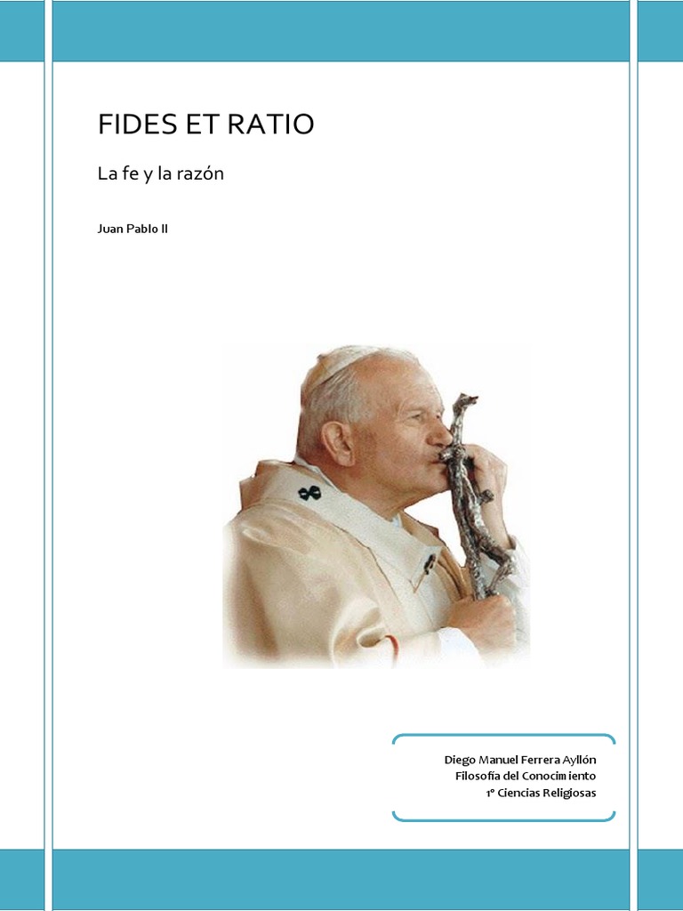 Fides Et Ratio Final | PDF | Papa juan pablo ii | Alma