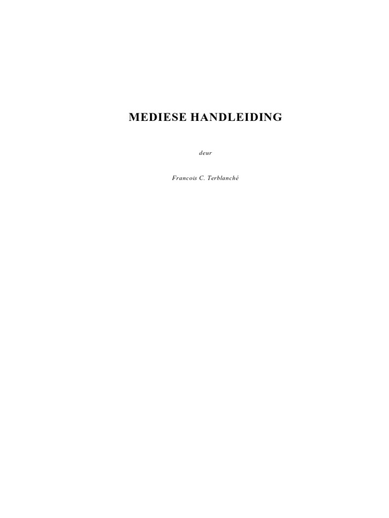 Mediese Handleiding | PDF