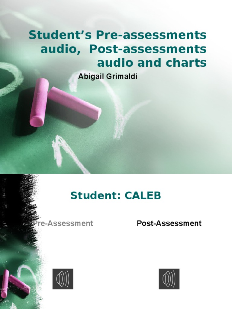 Pre and Post Audio and Charts | PDF