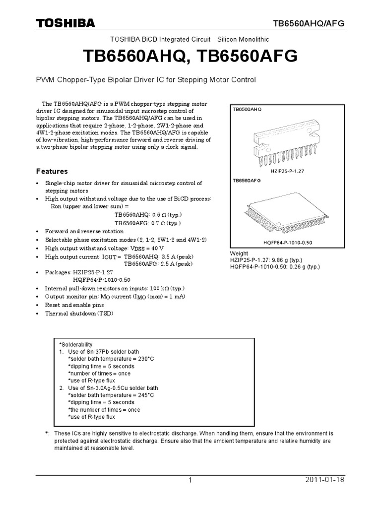 Datasheet TB6560 | Download Free PDF | Reliability Engineering | Power ...