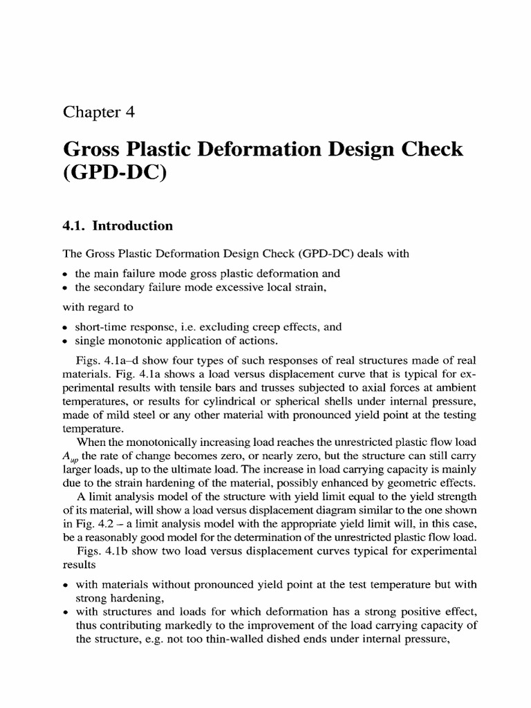 Chapter 4 - Gross Plastic Deformation Design Check (GPD-DC) | PDF ...