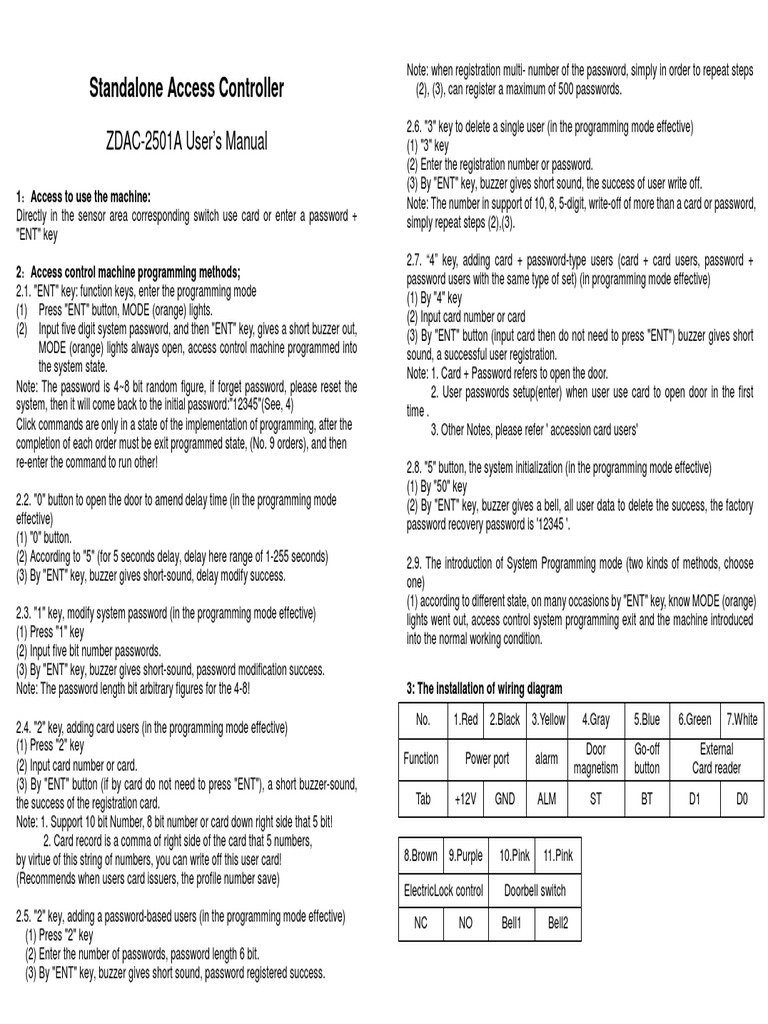 2501EN | PDF | Access Control | Switch