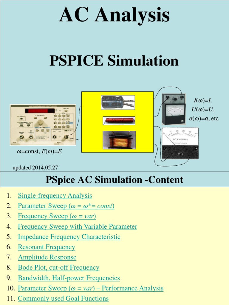 Pspice Tutorial Ac | PDF | Inductor | Electronic Filter