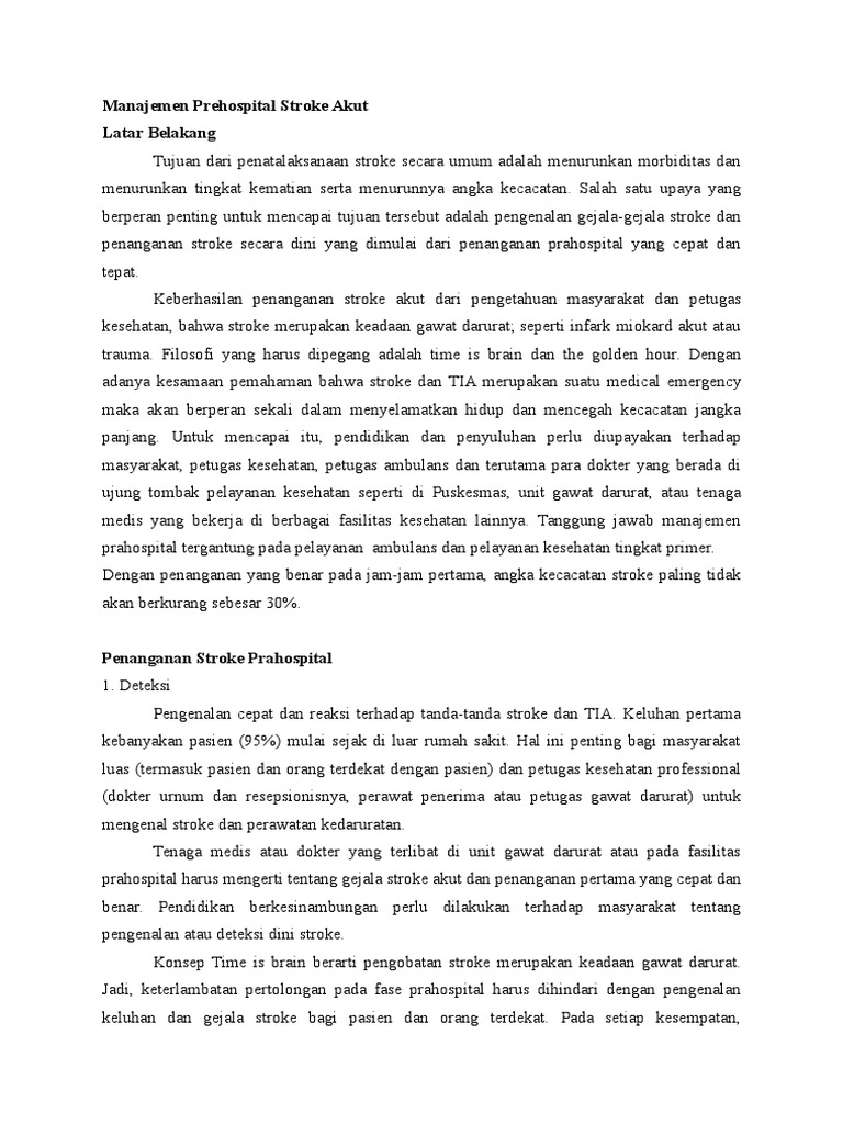 Tatalaksana Stroke (Perdossi) | PDF | Pengembangan Diri | Sains & Matematika