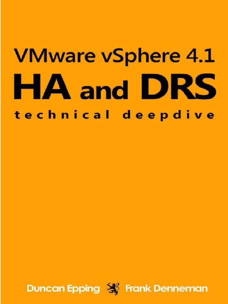 Vmware Vsphere 4.1 Ha and Drs Deep Technical Drive | PDF | Computer Cluster | Information ...