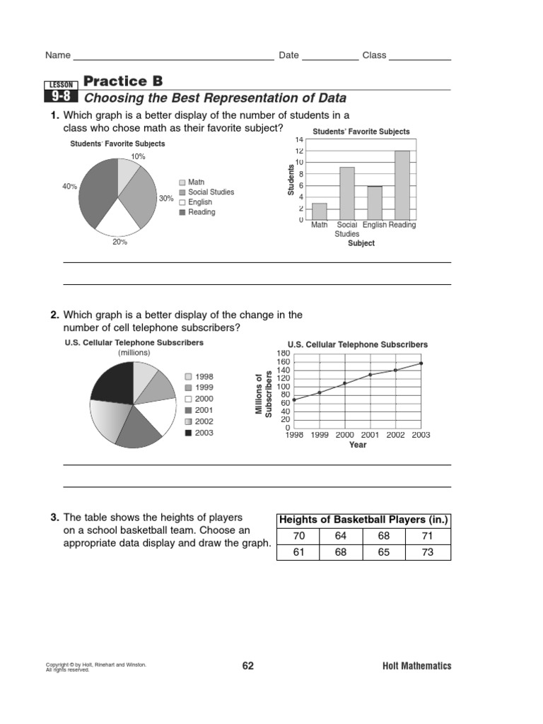 9-8 Choosing The Best Representation of Data | Download Free PDF ...