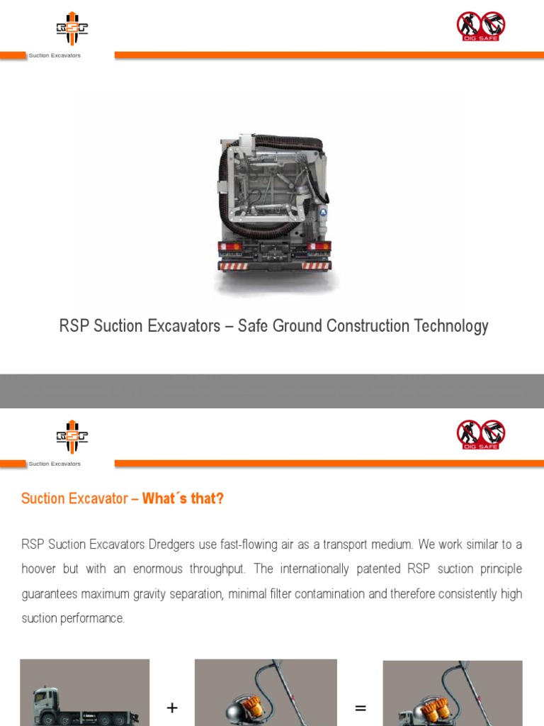 RSP Suction Excavators | PDF | Equipment | Manufactured Goods
