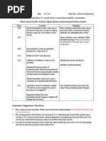 Sample Observation Notes 1 | PDF | Differentiated Instruction | Teachers