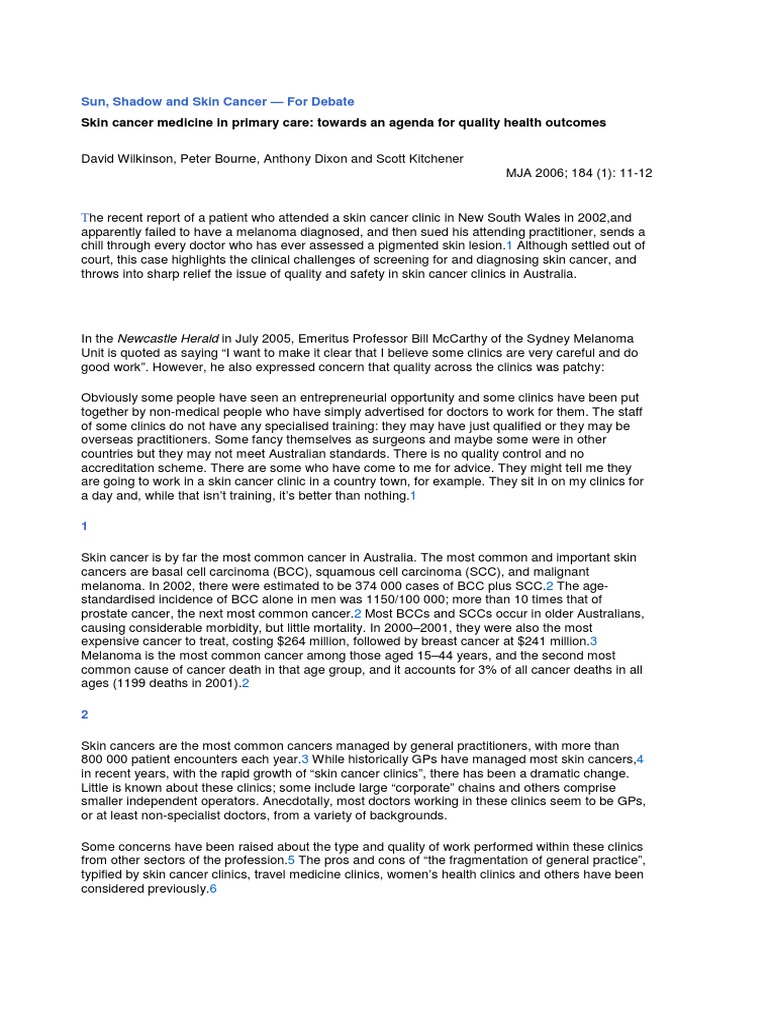 OET - Writing Samples | General Practitioner | Skin Cancer