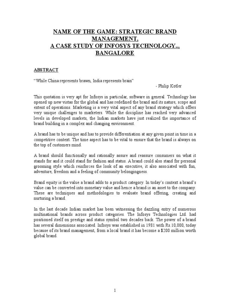 Strategic Brand Management-A Case Study | PDF | Brand | Brand Management
