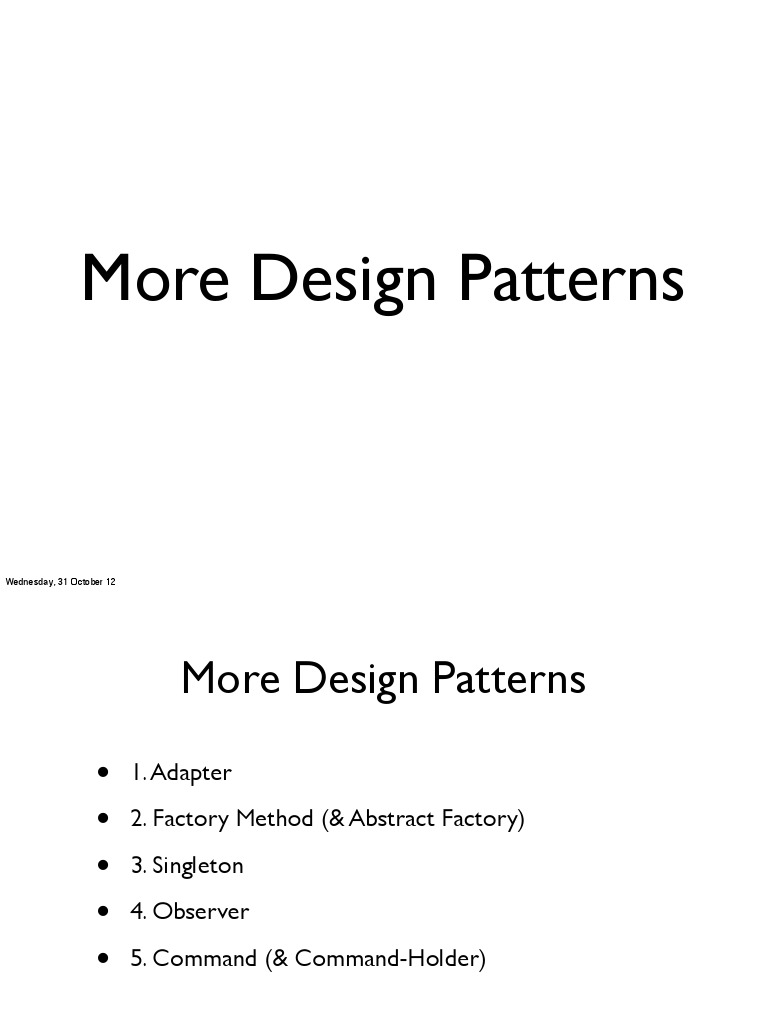 Gang of Four | PDF | Class (Computer Programming) | Method (Computer ...