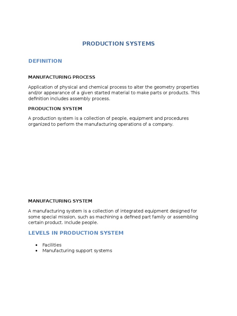 120 Production Systems | PDF | Operations Management | Automation