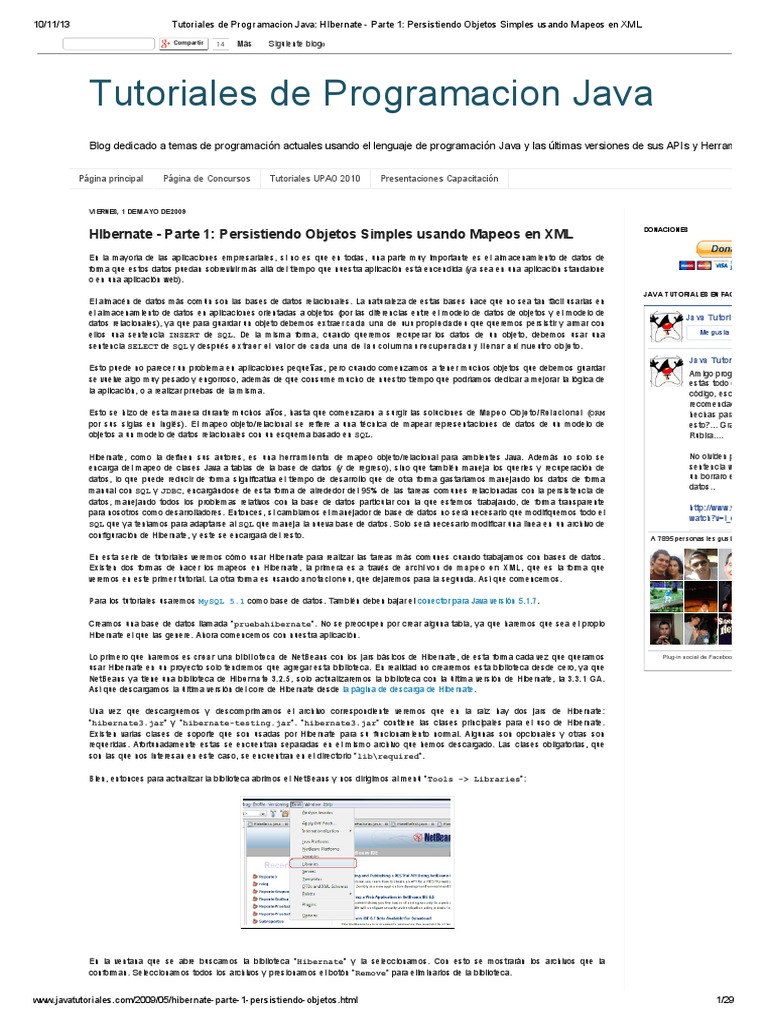 Tutorial Hibernate | PDF | SQL | Java (lenguaje de programación)