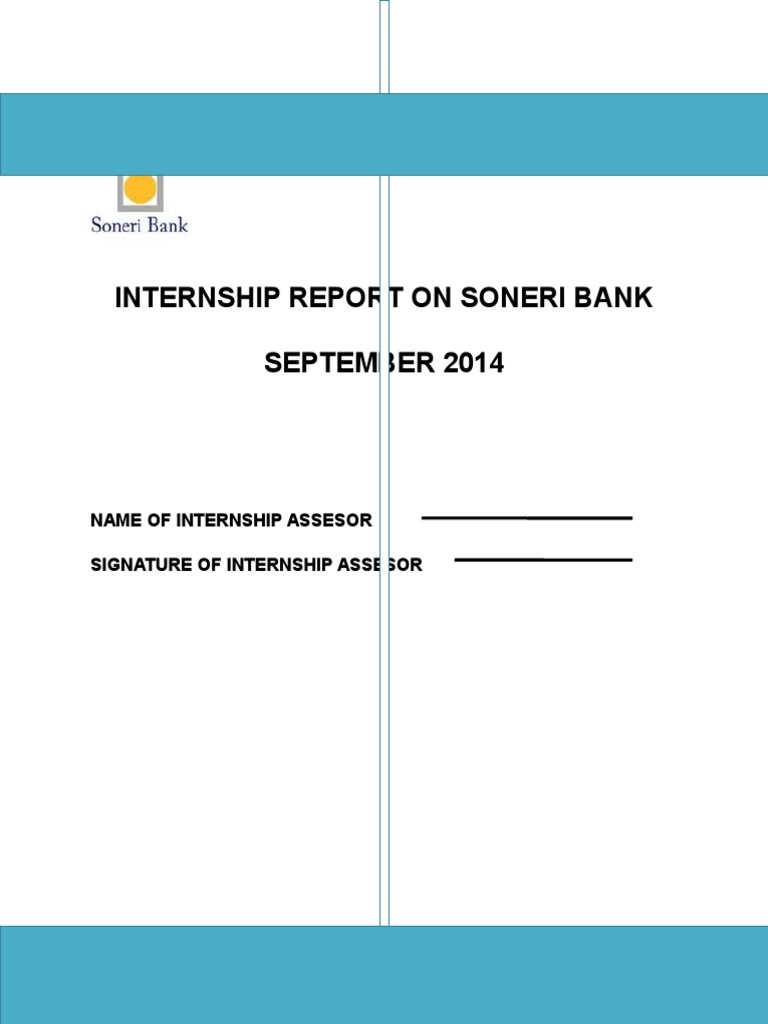 Soneri Bank Internship Report | PDF | Cheque | Letter Of Credit