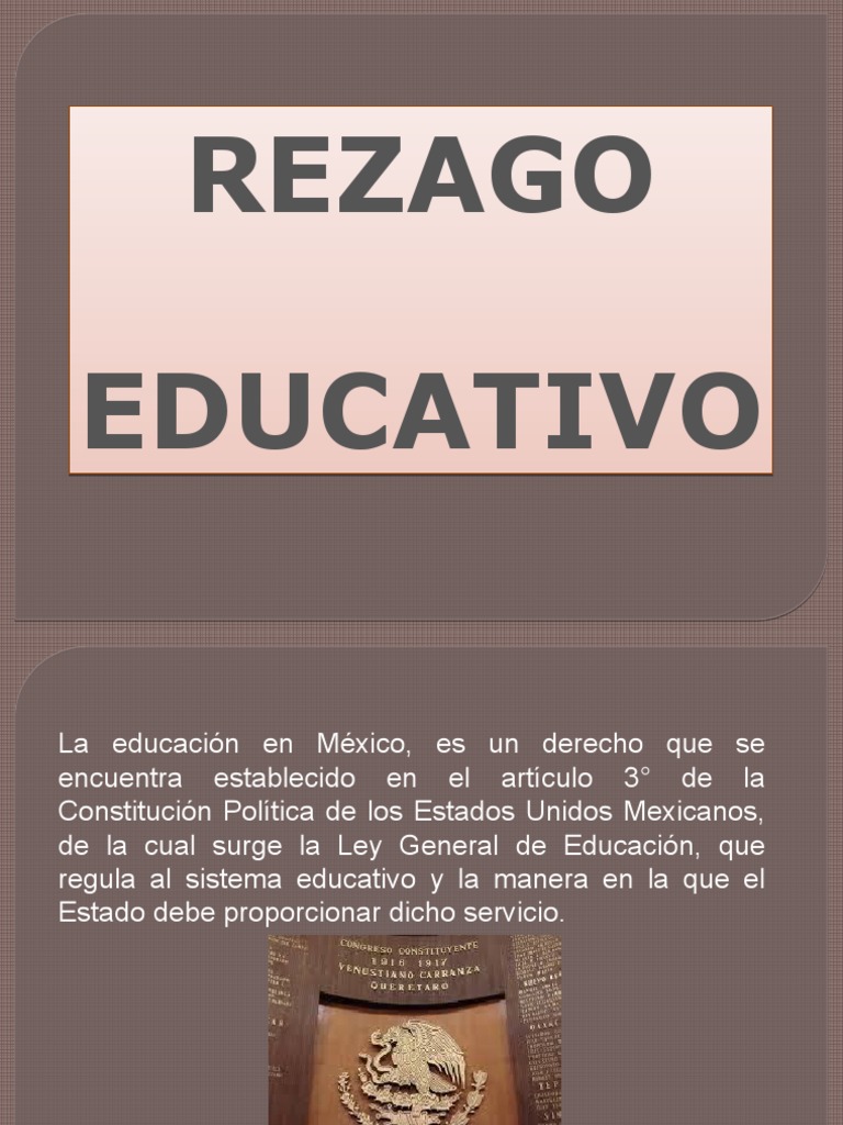 Rezago Educativo | PDF | Educación Secundaria | Educación primaria
