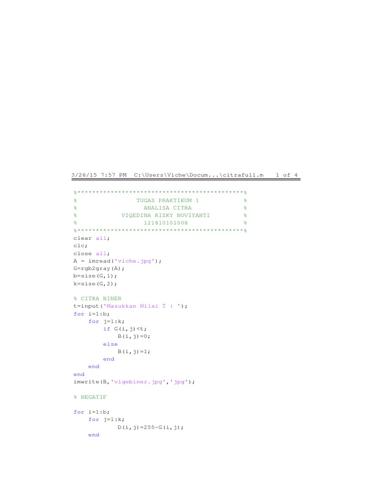Image Processing Techniques in MATLAB | PDF | Computers