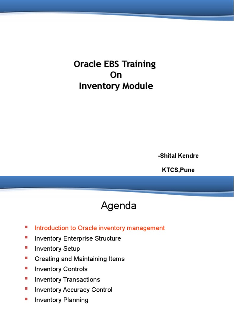 Oracle Inventory Shital | PDF | Inventory | Receipt