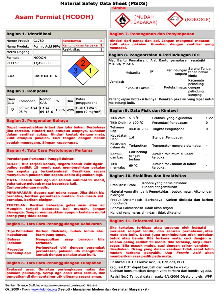 Asam Formiat | PDF | Teknologi & Rekayasa