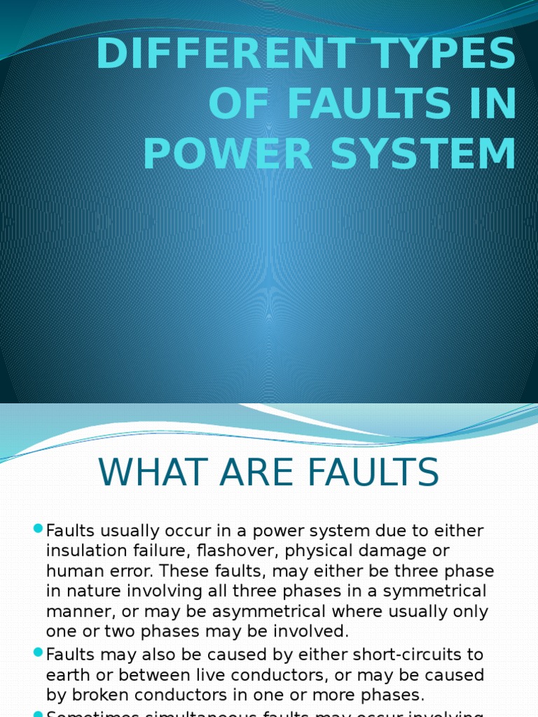 Types of Faults in Power Systems | PDF | Electric Arc | Fuse (Electrical)