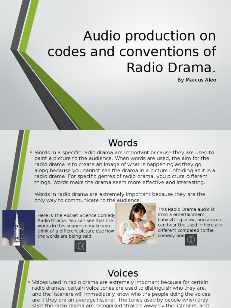 Radio Drama Production Guide | PDF | Narration | Soap Opera