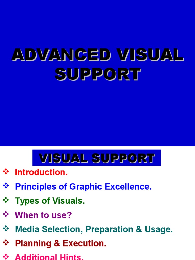 Advanced Visual Support | PDF | Infographics | Cognitive Science