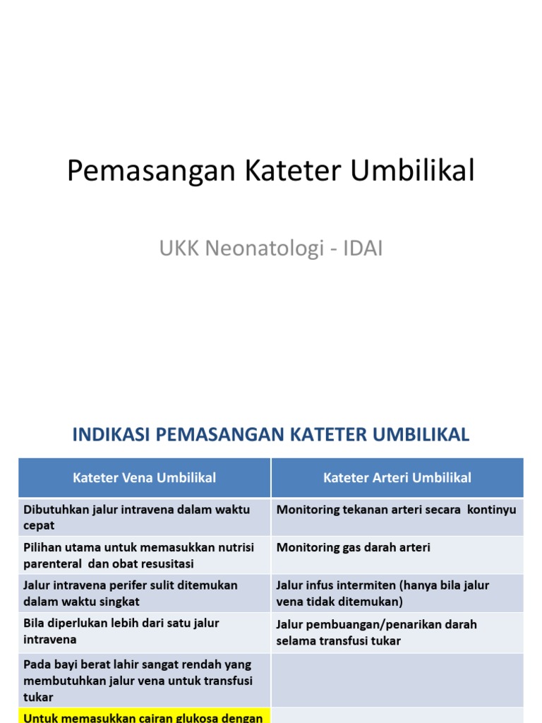 1.7 Pemasangan Kateter Umbilikal | PDF