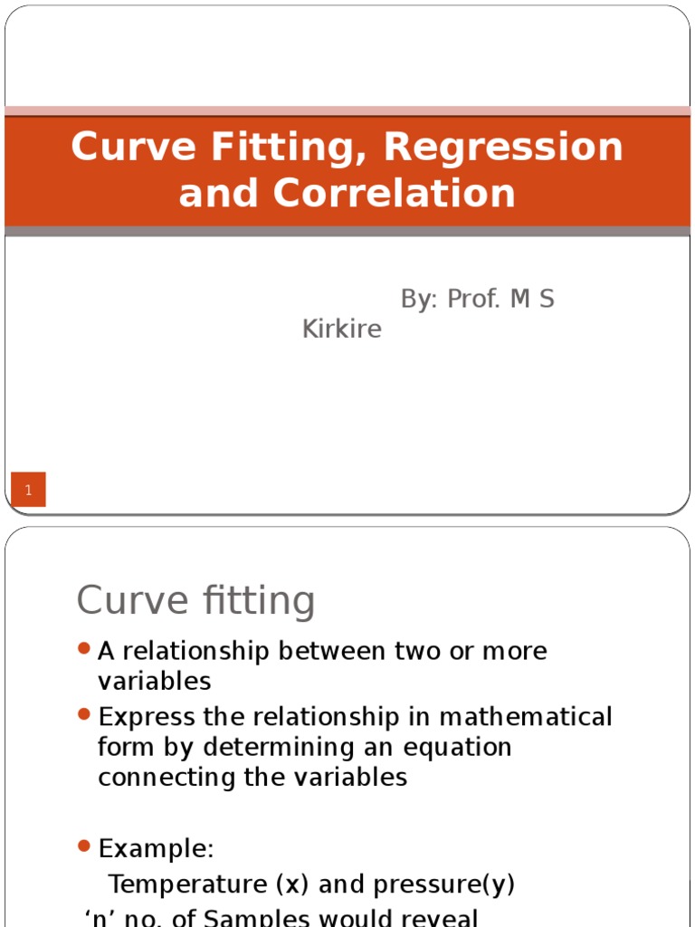 Chapter 2 Curve Fitting, Regression and Correlation | PDF | Least ...