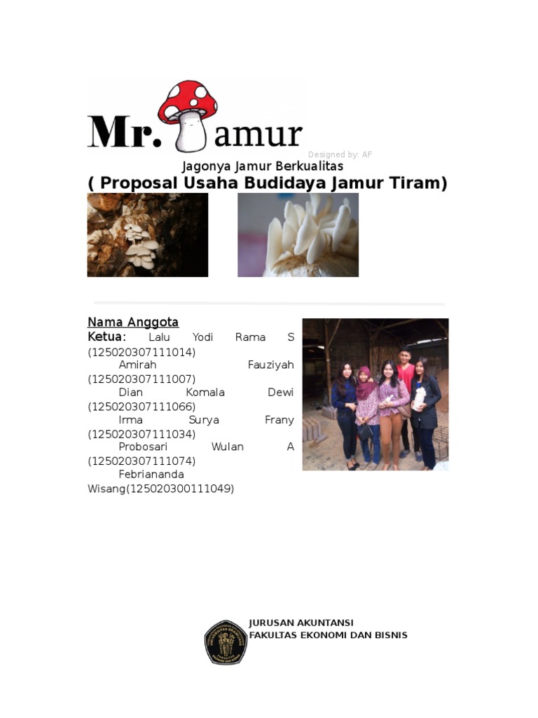 Proposal Usaha Budidaya Jamur Tiram | PDF