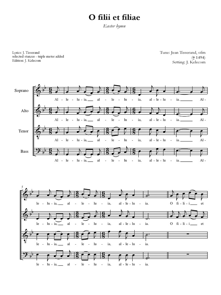 O Filii Et Filiae | PDF