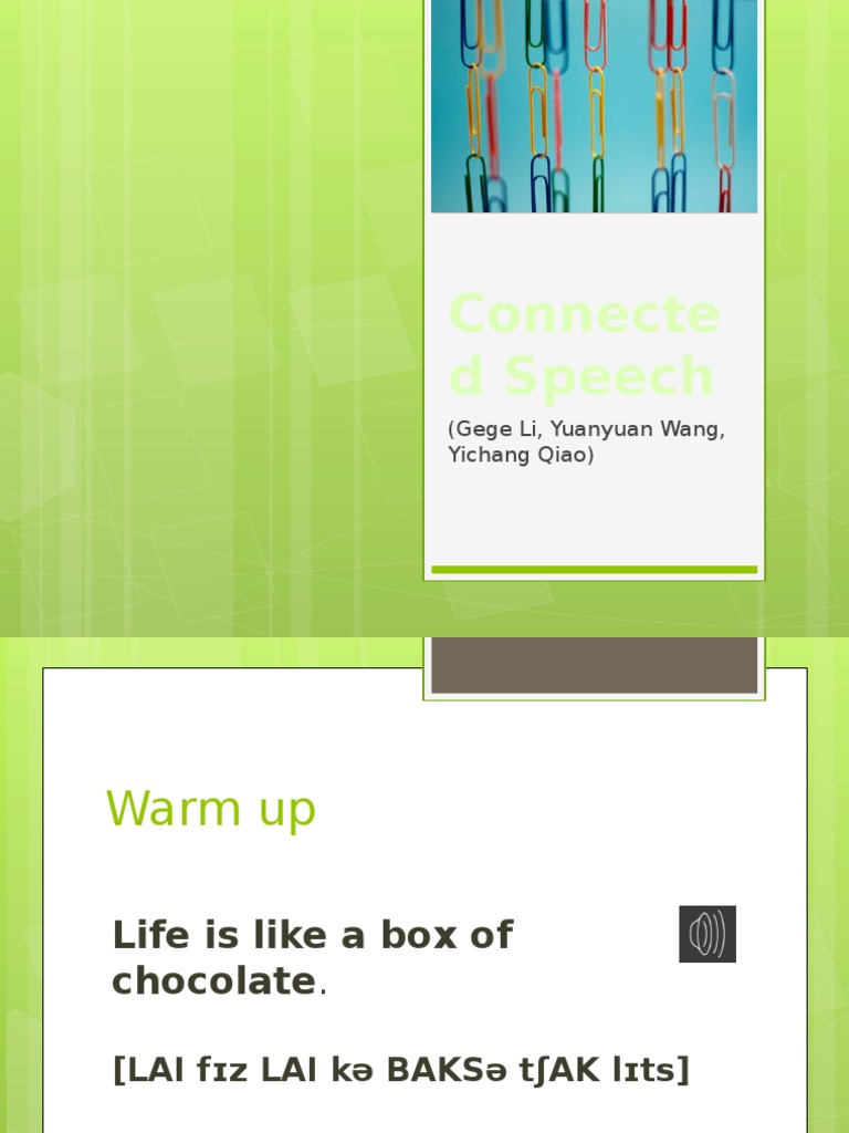 Connected Speech Practice Guide | PDF