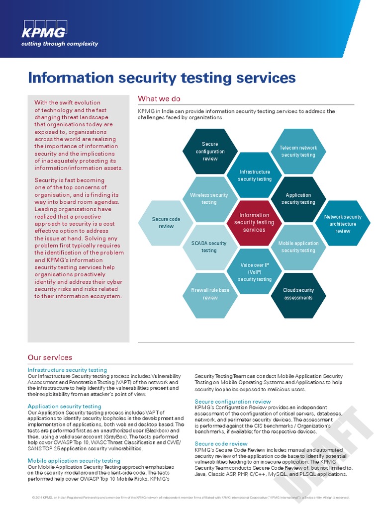 KPMG Information Security Testing Services | PDF | Computer Security ...